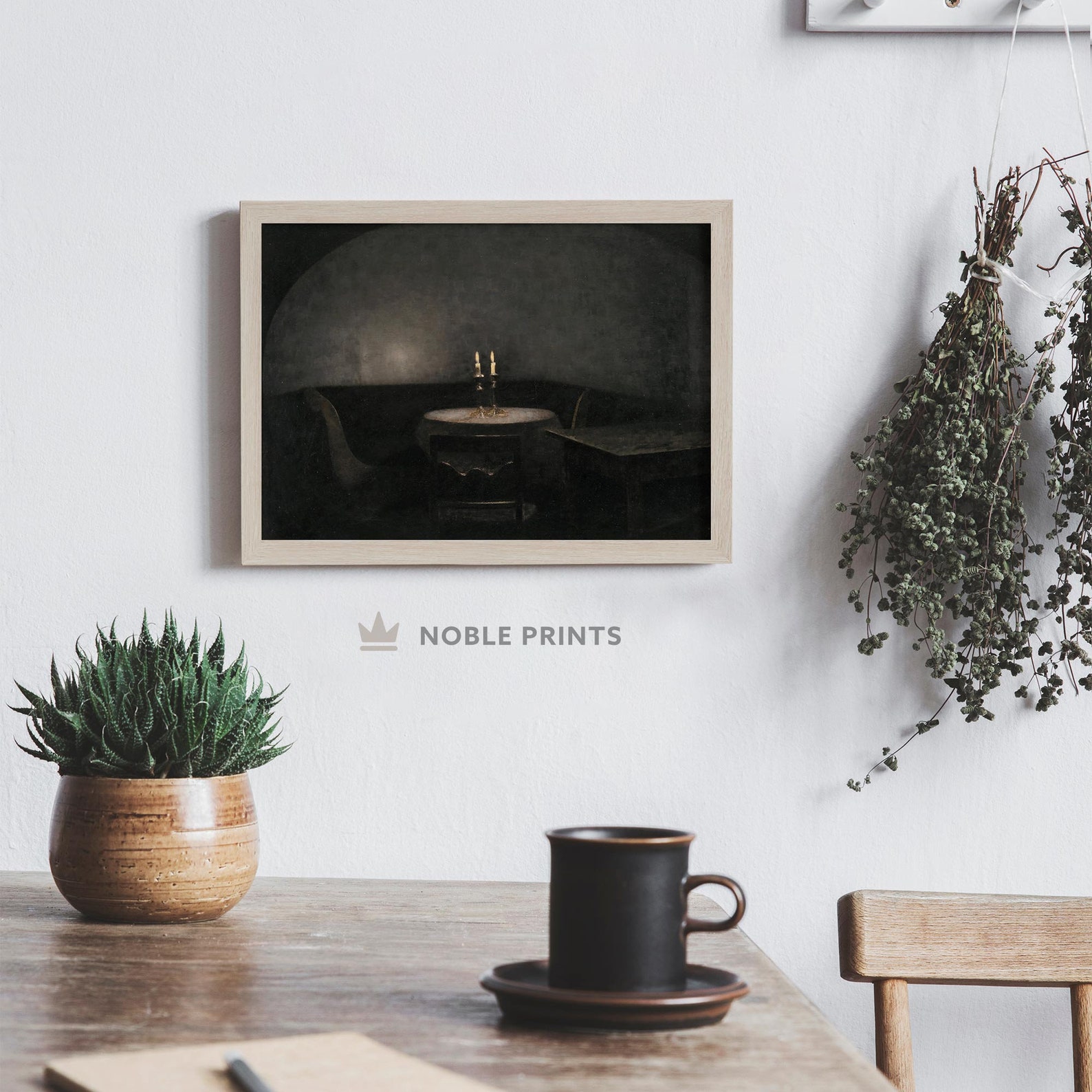 Vintage Dark Candle Oil Painting Printable Gothic Decor - Etsy