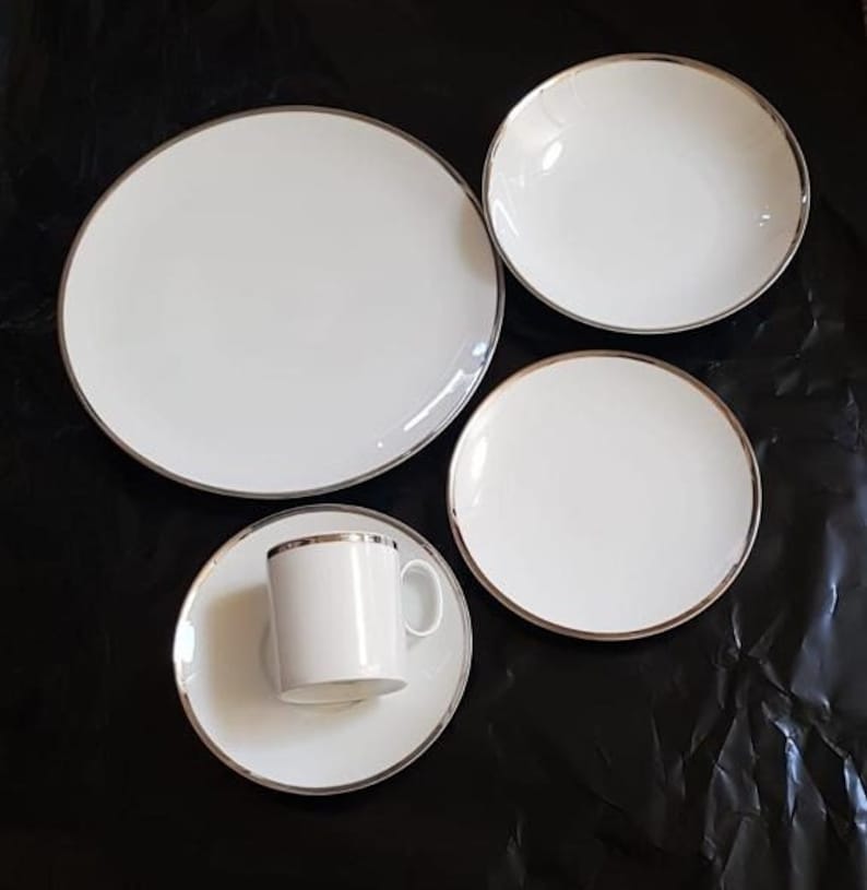 Vintage Thomas Germany Porcelain 5 Piece Dinner Place Setting - Etsy