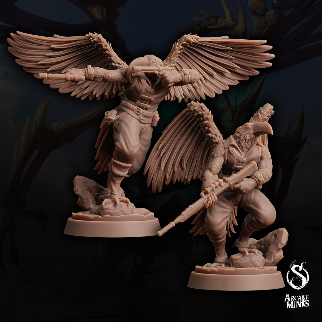 Aarakocra Gunslinger | Arcane Minis - Etsy