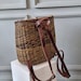 Farmer Market Wicker Backpack With Durable Canvas Straps - Etsy