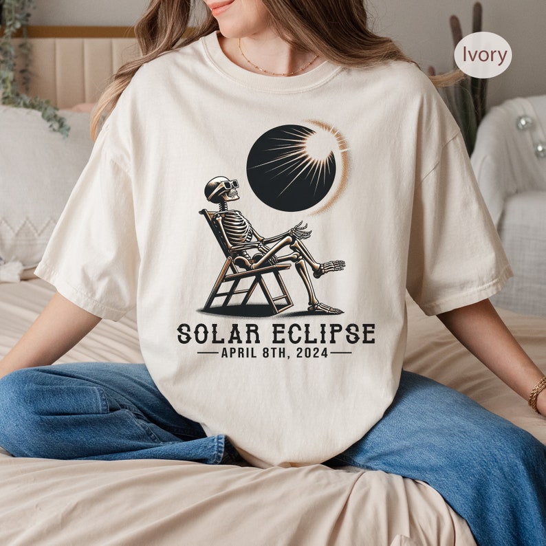 Funny Skeleton Solar Eclipse Png, April 8th, 2024 Png, America Totality ...