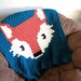 C2C Fox Baby Blanket Crochet Pattern Fox Baby Blanket C2C Crochet ...