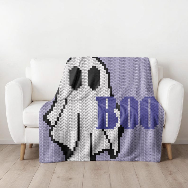 C2C Ghost Blanket Crochet Pattern: BOO Graphgan (PDF Pattern) - Etsy