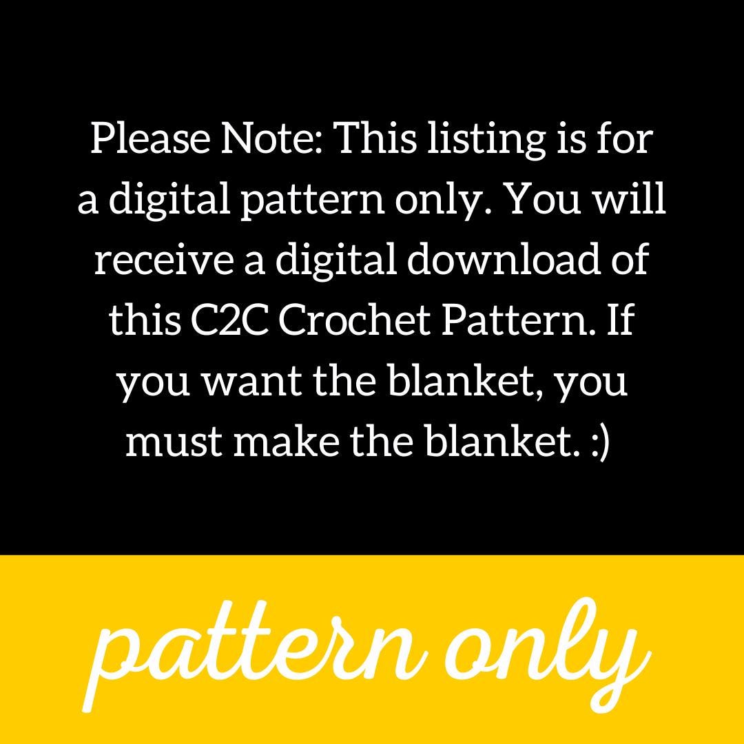 C2C Smiley Blanket Crochet Pattern | Smiley Face Blanket | C2C Crochet ...