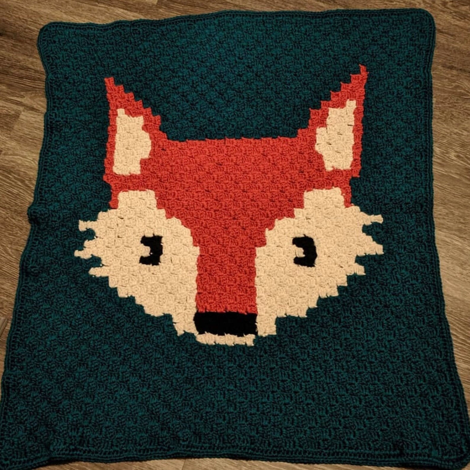 C2C Fox Baby Blanket Crochet Pattern Fox Baby Blanket C2C Crochet ...