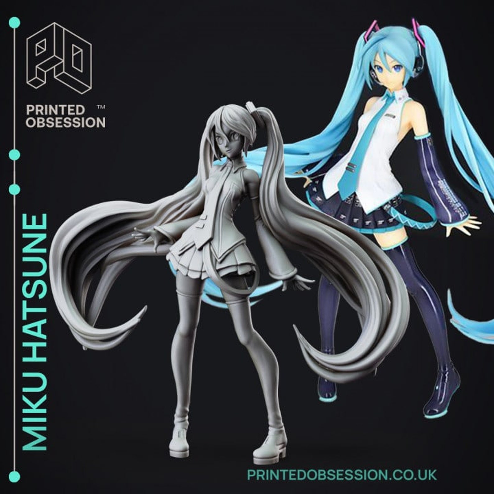 DNHMiku Hatsune Pinup 3D STL Digital Figure File Format 3D - Etsy España