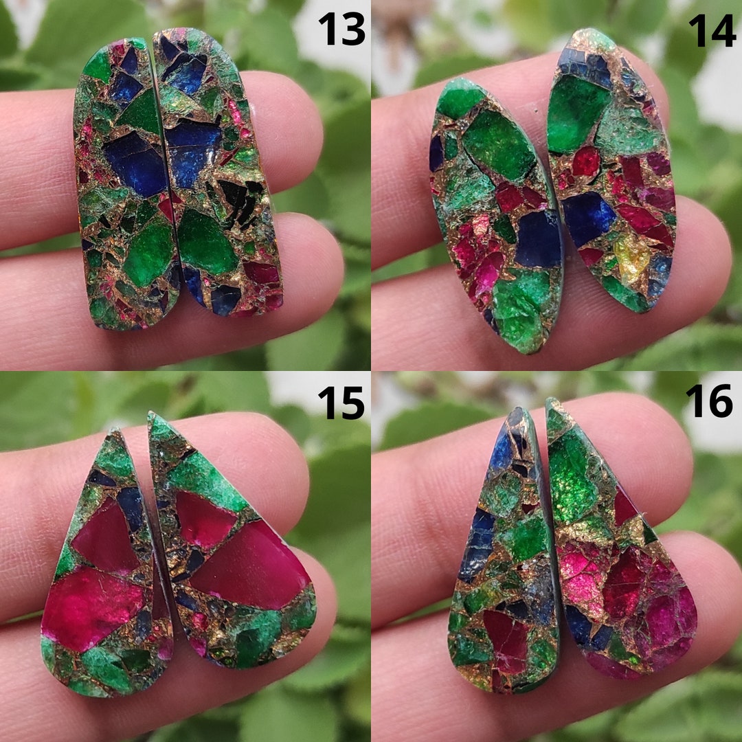 Beautiful Copper Tourmaline Multi Color Pair, Tourmaline Gemstone ...