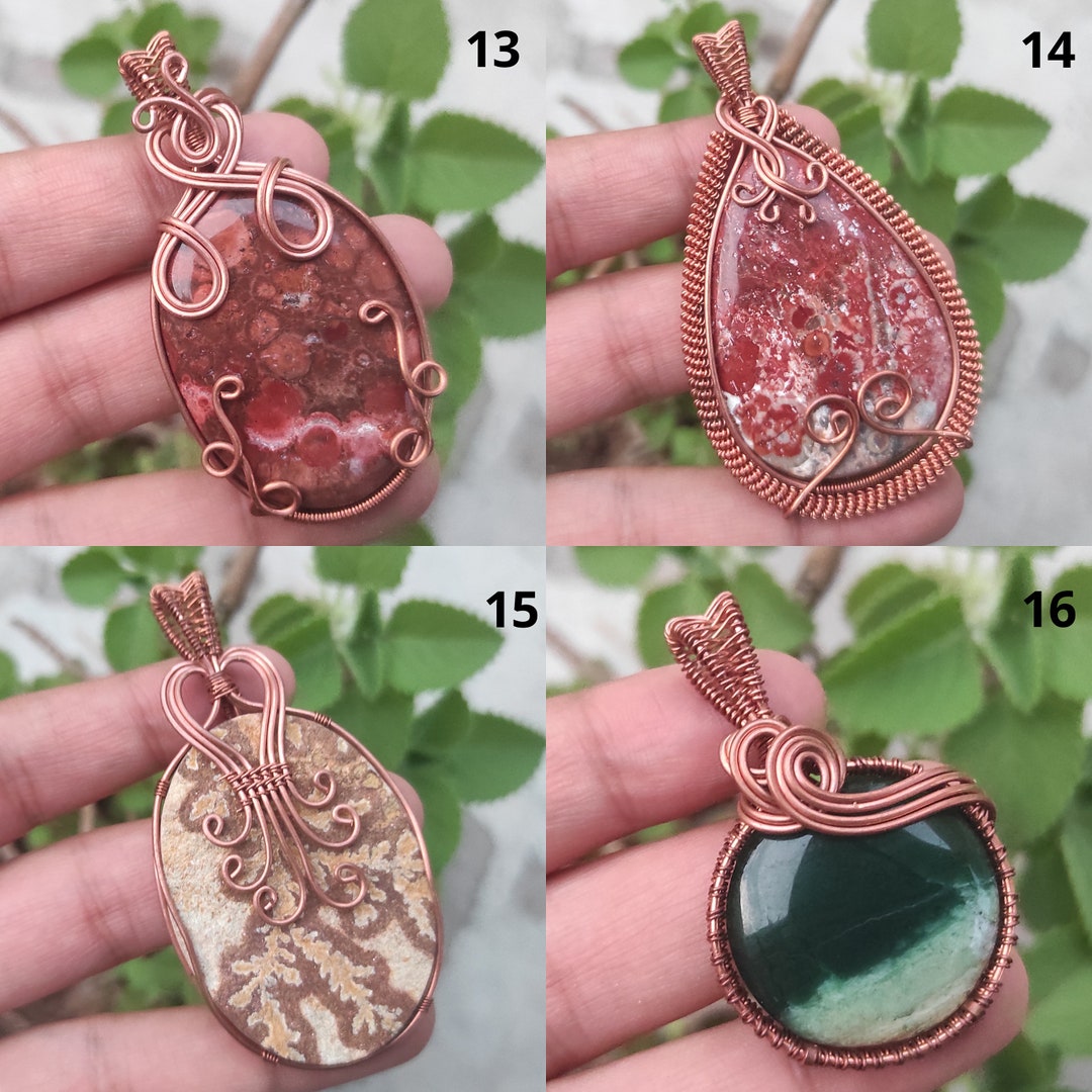 Wire Wrapped Pendants, Wire Wrapped Jewelry, Copper Wire Wrapping Stone ...