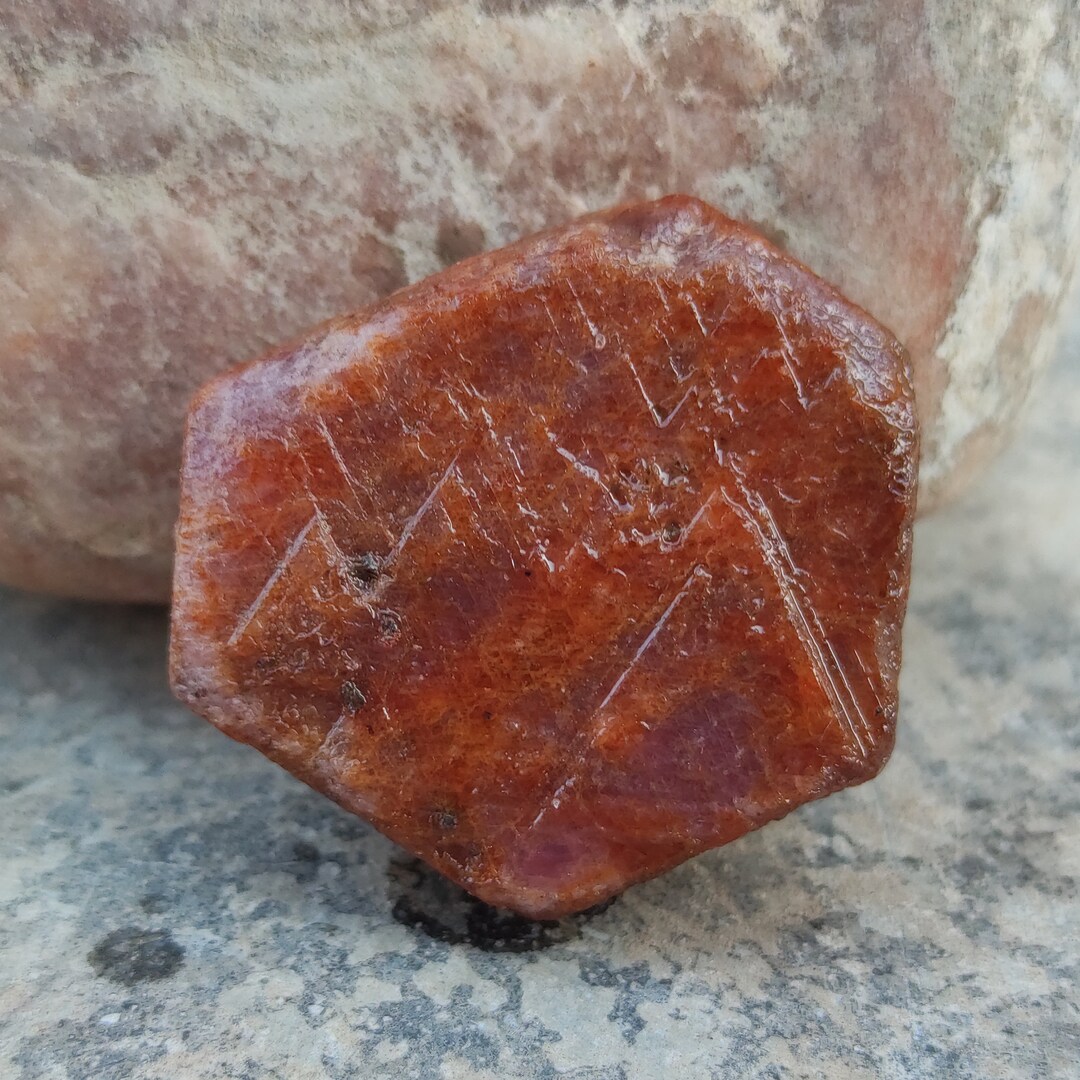RUBY Raw Crystal Sacred Geometry Hexagon Ruby Raw Ruby - Etsy