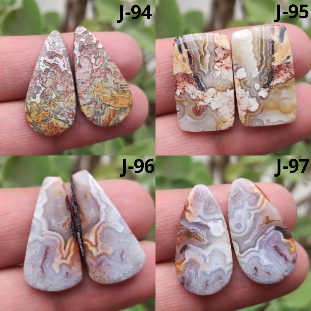 Earrings Crazy Lace Gemstone Pairs, Crazy Lace Matching Pair, Crazy ...