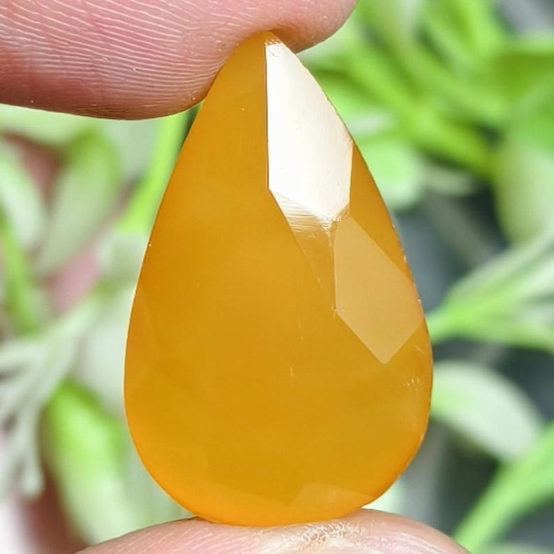 Yellow Chalcedony Faceted Gemstone Loose Chalcedony Stone for Jewelry ...