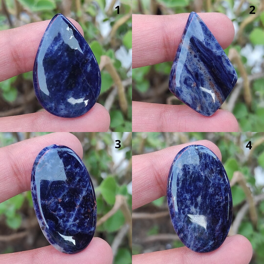 Polished Blue Sodalite Cabochon Lot: Mix Shape Gemstone - Etsy