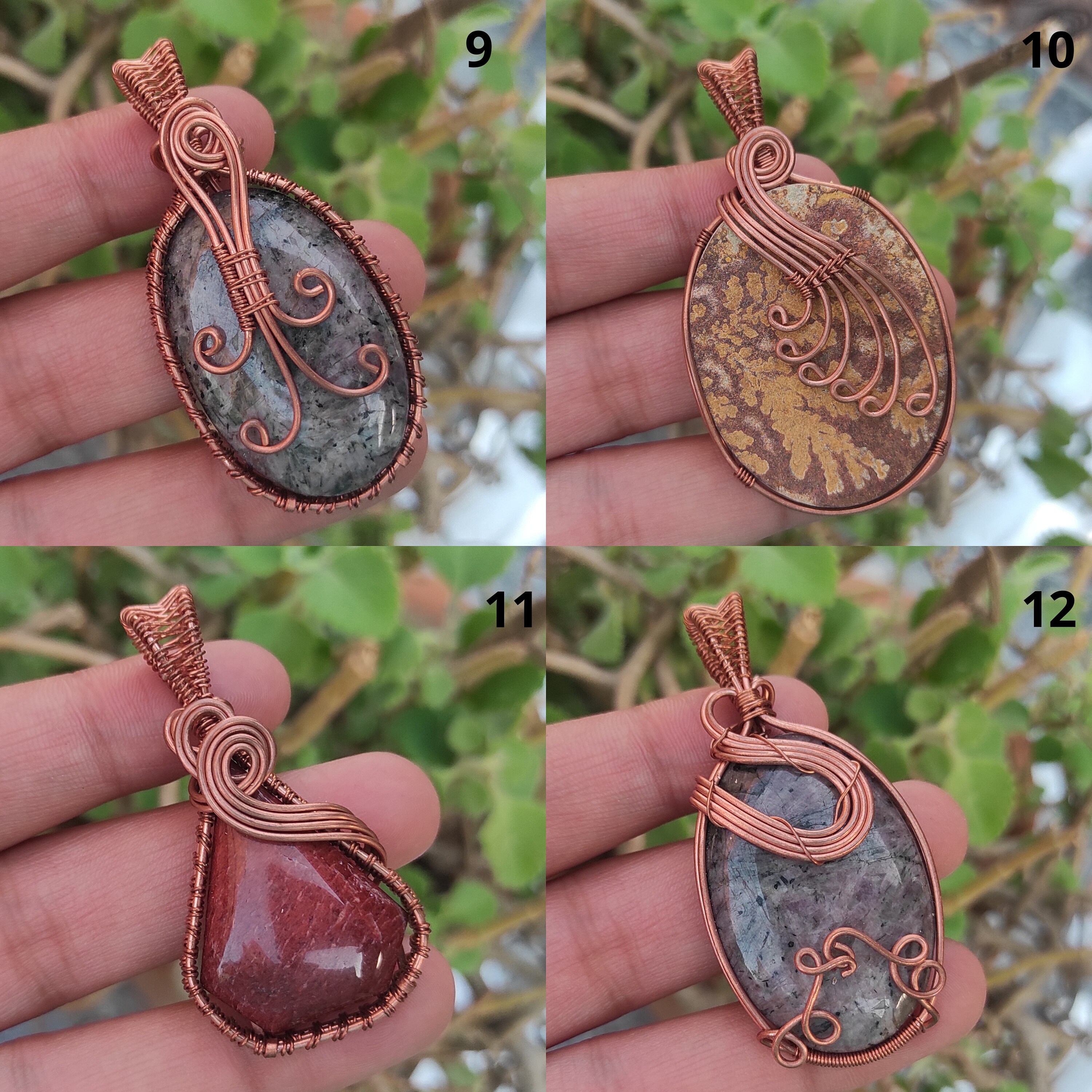 Wire Wrapped Pendants, Wire Wrapped Jewelry, Copper Wire Wrapping Stone ...