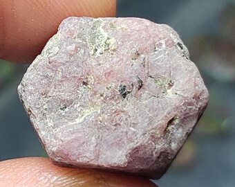 Ruby Record Keeper Crystal - Sacred Large Size Ruby Hexagon Pink Ruby Record Keeper Raw for ...