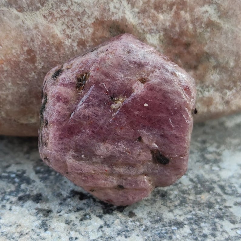 RUBY Raw Crystal Sacred Geometry Hexagon Ruby Raw Ruby - Etsy