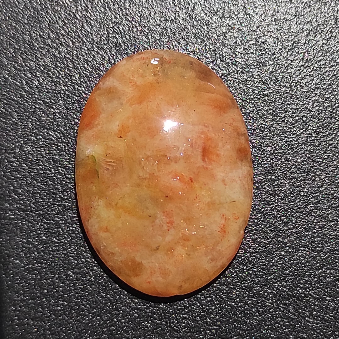 Red Sparkle Sunstone Gemstone. Natural African Sunstone Cabochon. Oval ...