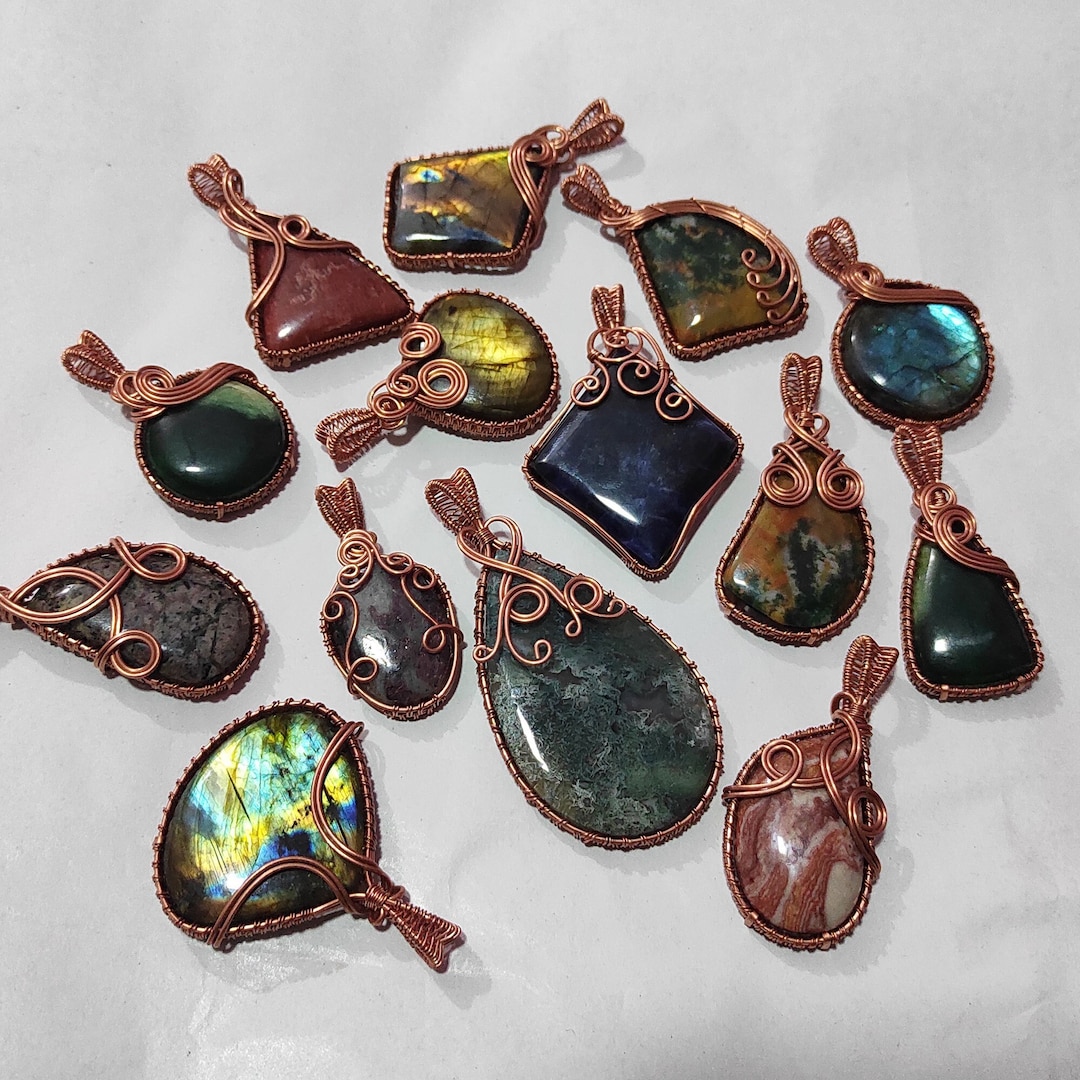 Wire Wrapped Pendants, Wire Wrapped Labradorite, Labradorite Pendant ...