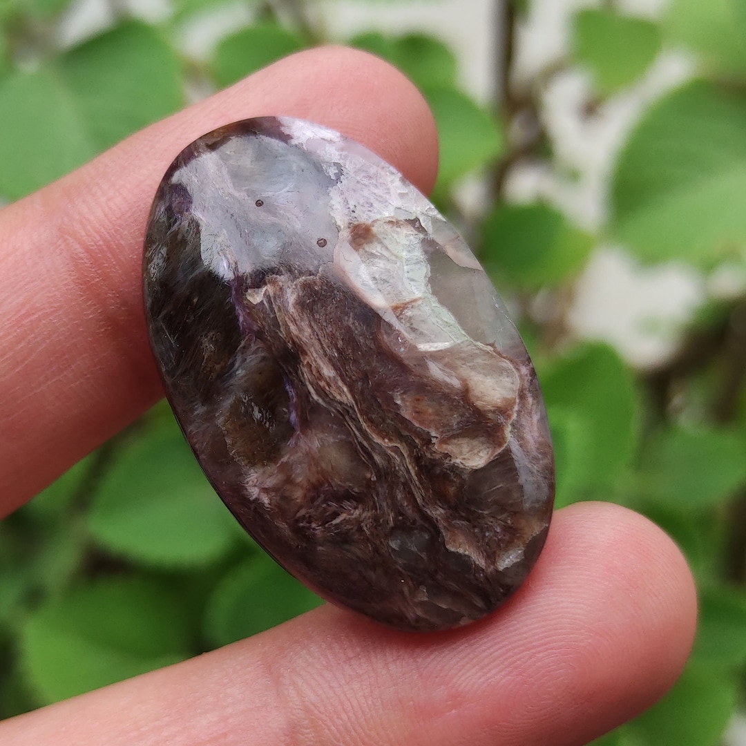 Natural Charoite Oval Cabochon, Lavender Charoite Gemstone, Charoite ...