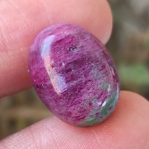Ruby Zoisite, Ruby in Zoisite, Anyolite, Oval Ruby Zoisite, Ruby Stone, Healing Crystals, Heart ...