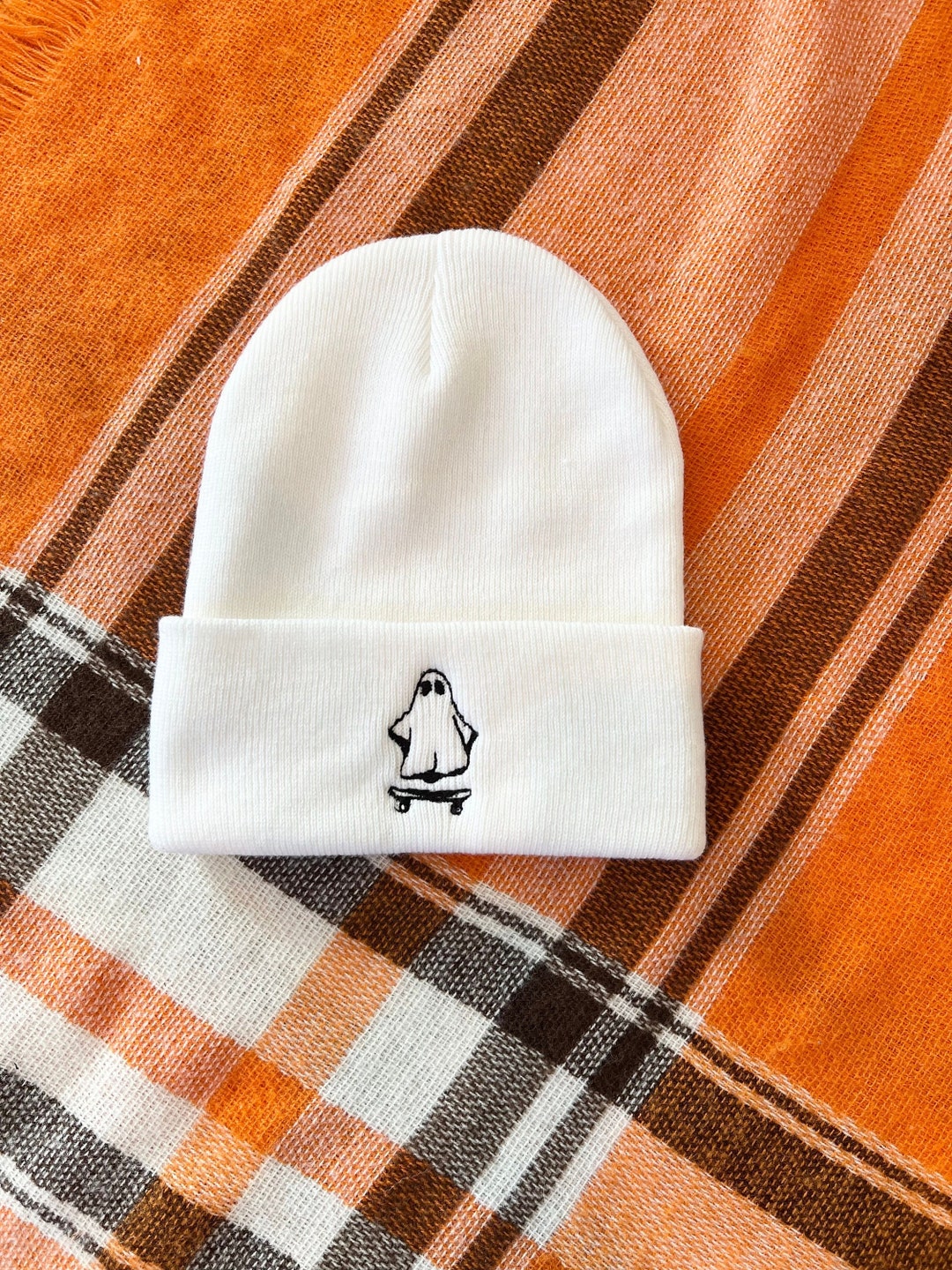 Skateboard Ghost Beanie - Etsy