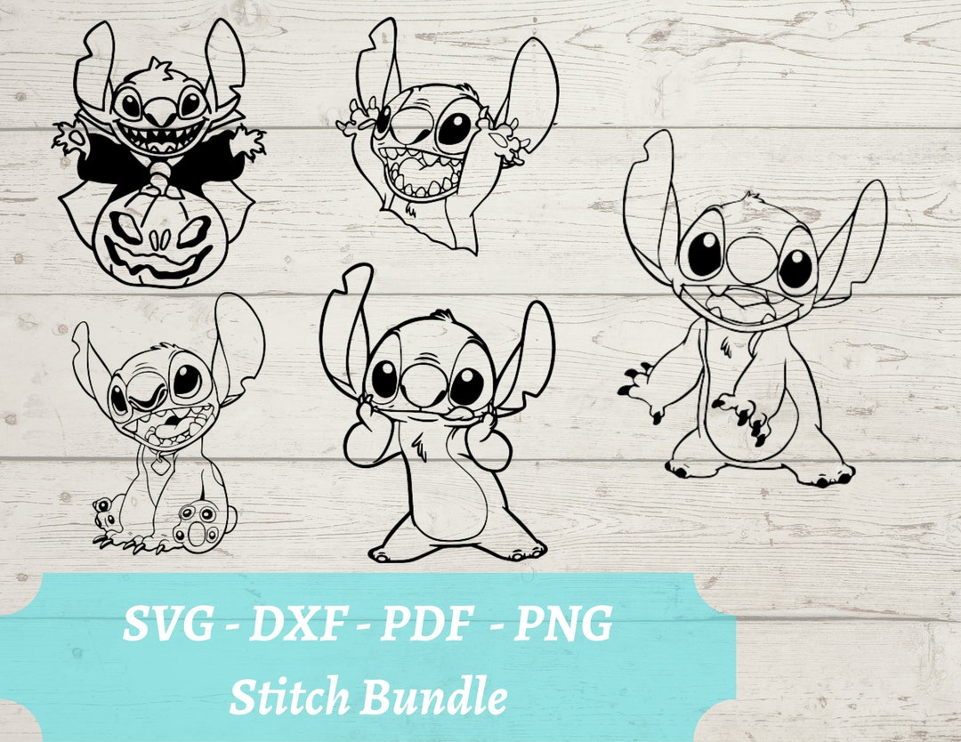 Stitch Bundle SVG Laser Cut File Lilo and Stich Download - Etsy