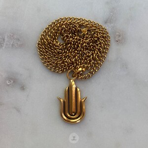 Hamsa Necklace Gold 18k Hamsa Hand Necklace Mens Womens Evil Eye ...