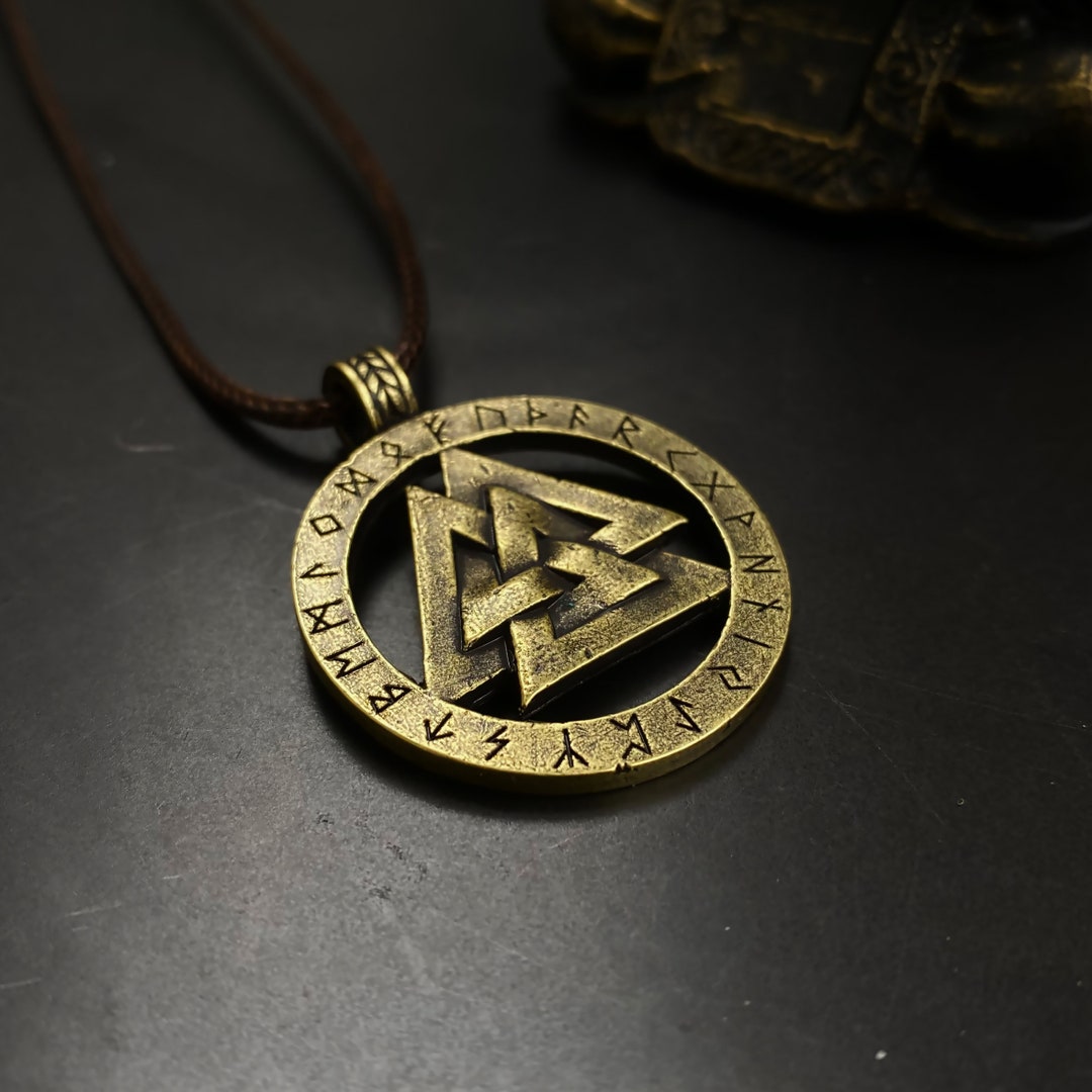 Valknut Necklace for Protection and New Beginnings Mystical Celtic ...