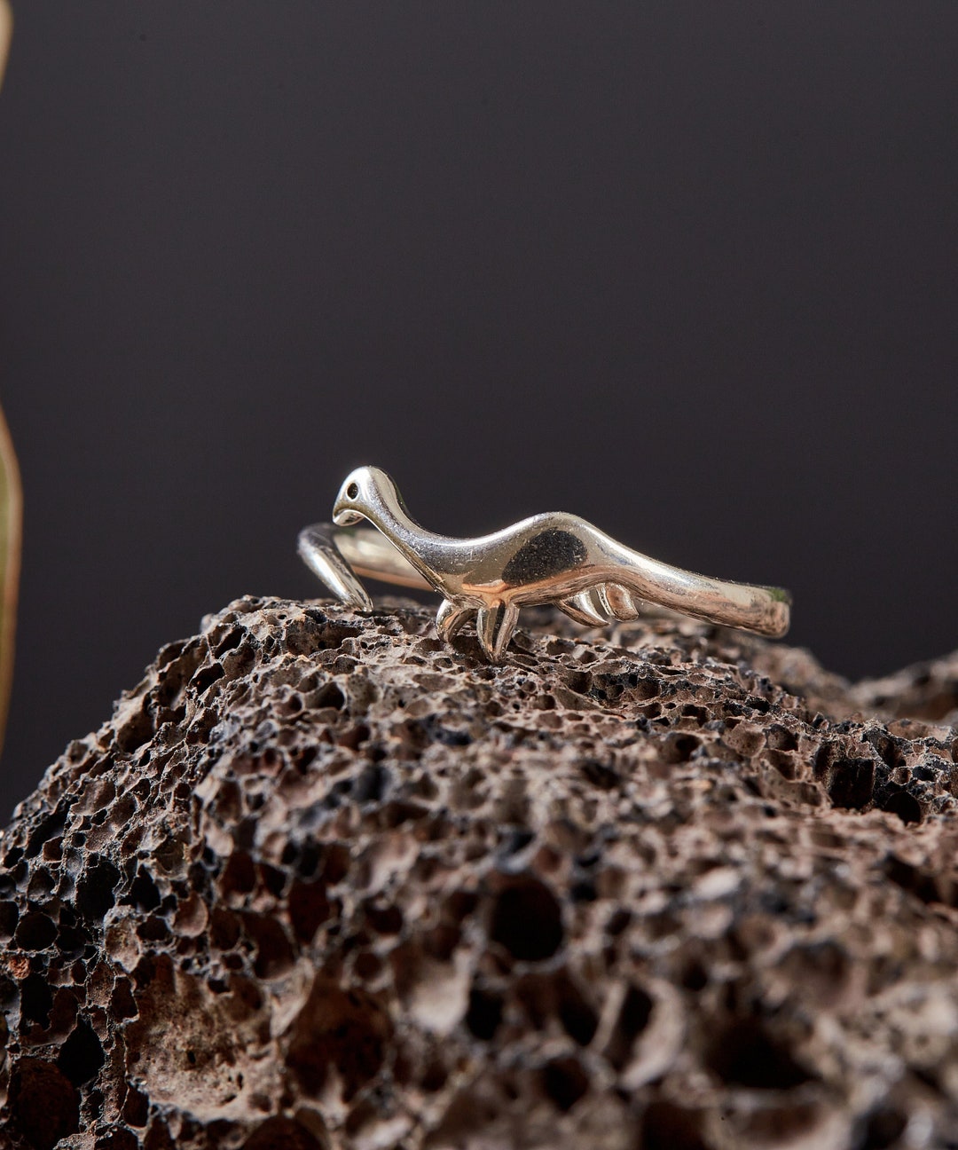 Dinosaur Sterling Silver Adjustable Ring Handmade Solid/ Unique Men ...