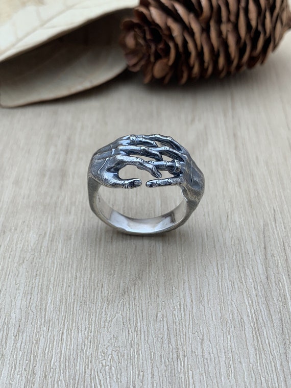 Death Hug Sterling Silver Ring Handmade /unisex Men Women - Etsy