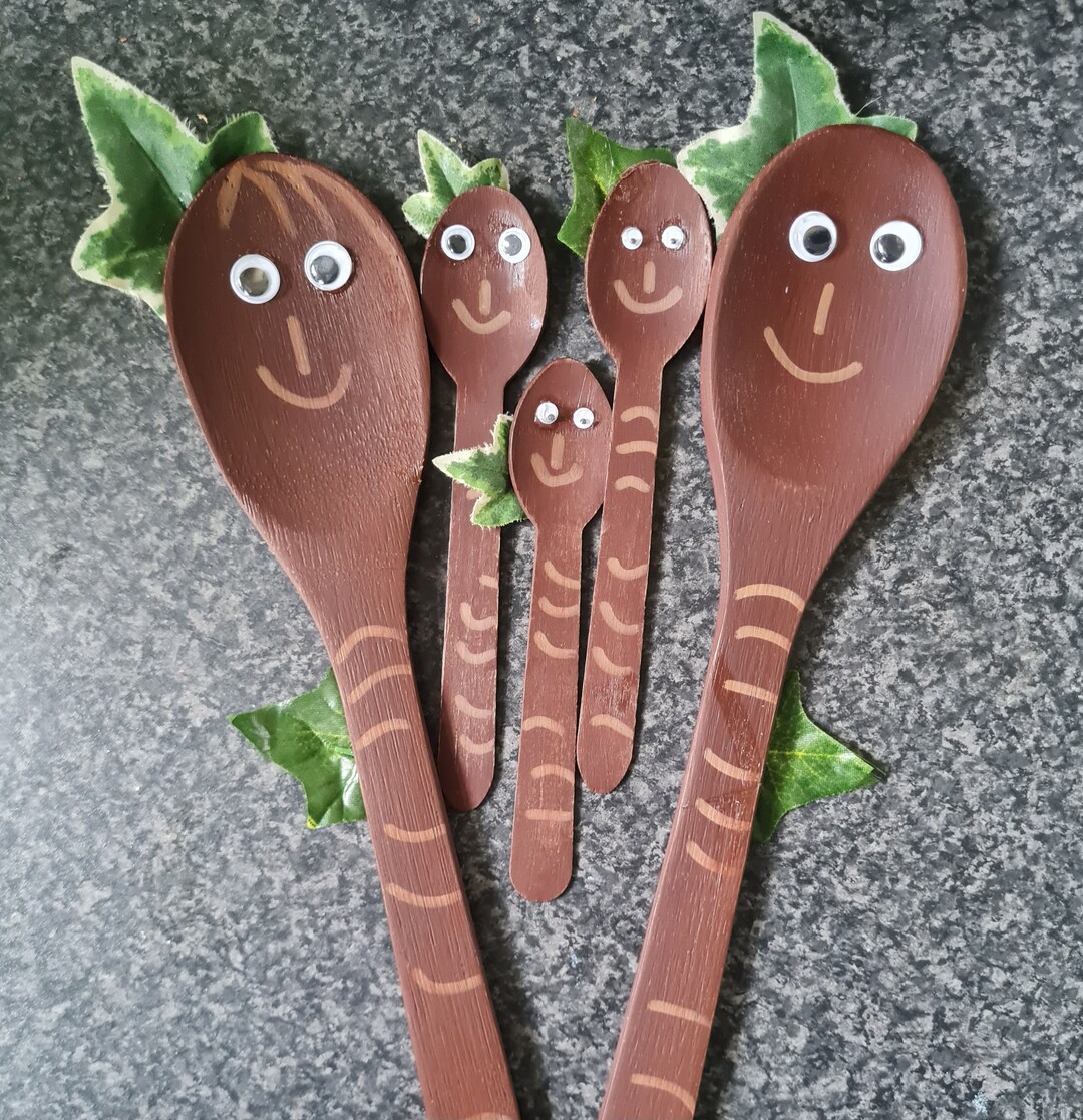 Stickman Wooden Story Spoons. © - Etsy