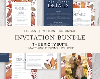 September Wedding Invitation | Etsy