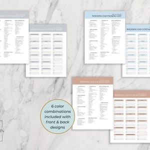 Ultimate Wedding Day Packing List, Simple Minimalist Wedding Planner ...