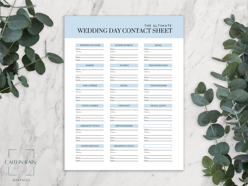 Wedding Day Packing List, Minimalist Checklist (editable Printable ...