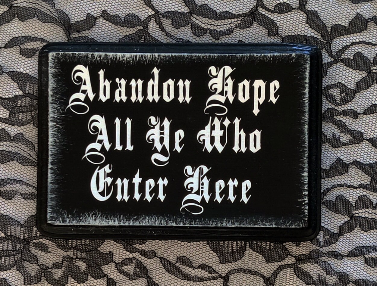 Gothic Sign, Dark Academia Sign, Witch Decor, Shelf Sign, Wall Sign ...