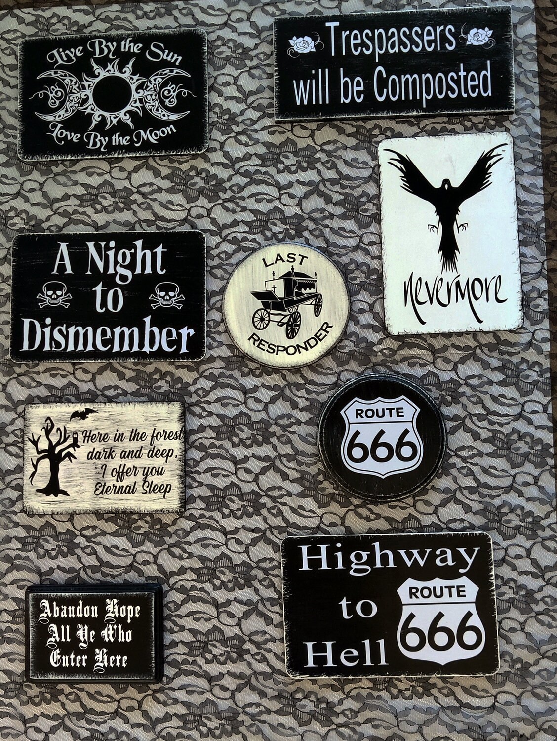 Dismember, Gothic Sign, Horror Decor, Shelf Sign, Wall Sign, Wood Sign ...