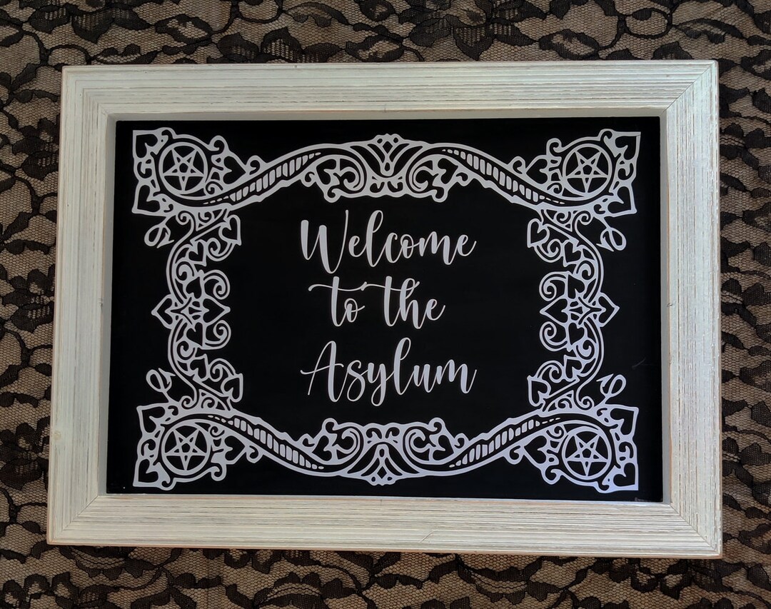 Gothic Sign, Welcome Sign, Wall Sign, Wood Sign, Halloween, Dark ...