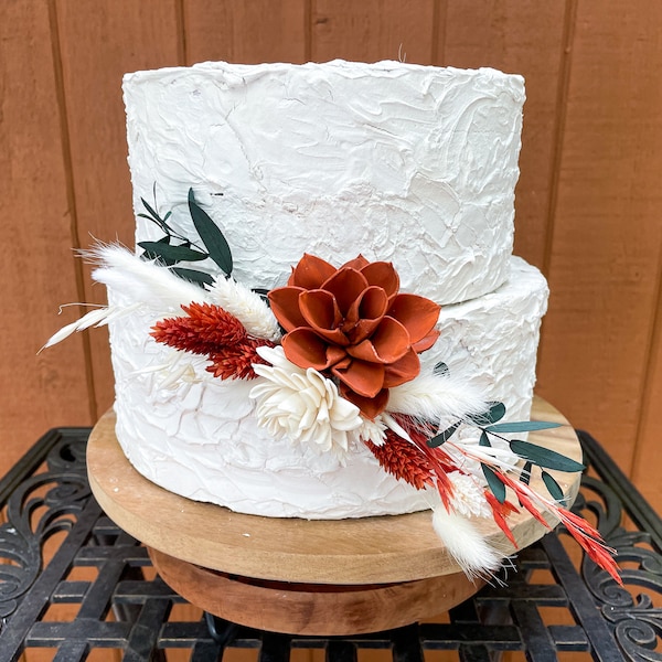 Rust Flower Cake Topper - Etsy