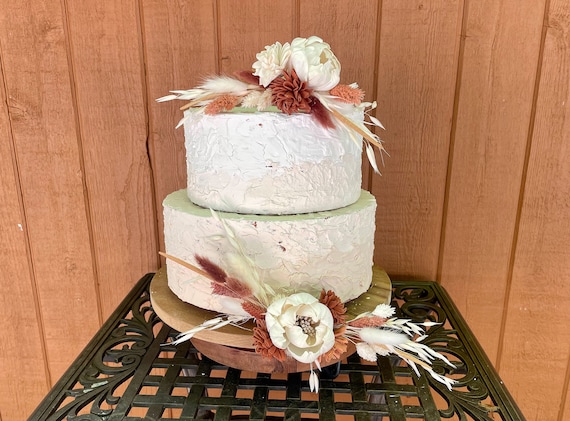 Terracotta Rust & Ivory Boho Cake Topper Decoration for Rustic - Etsy