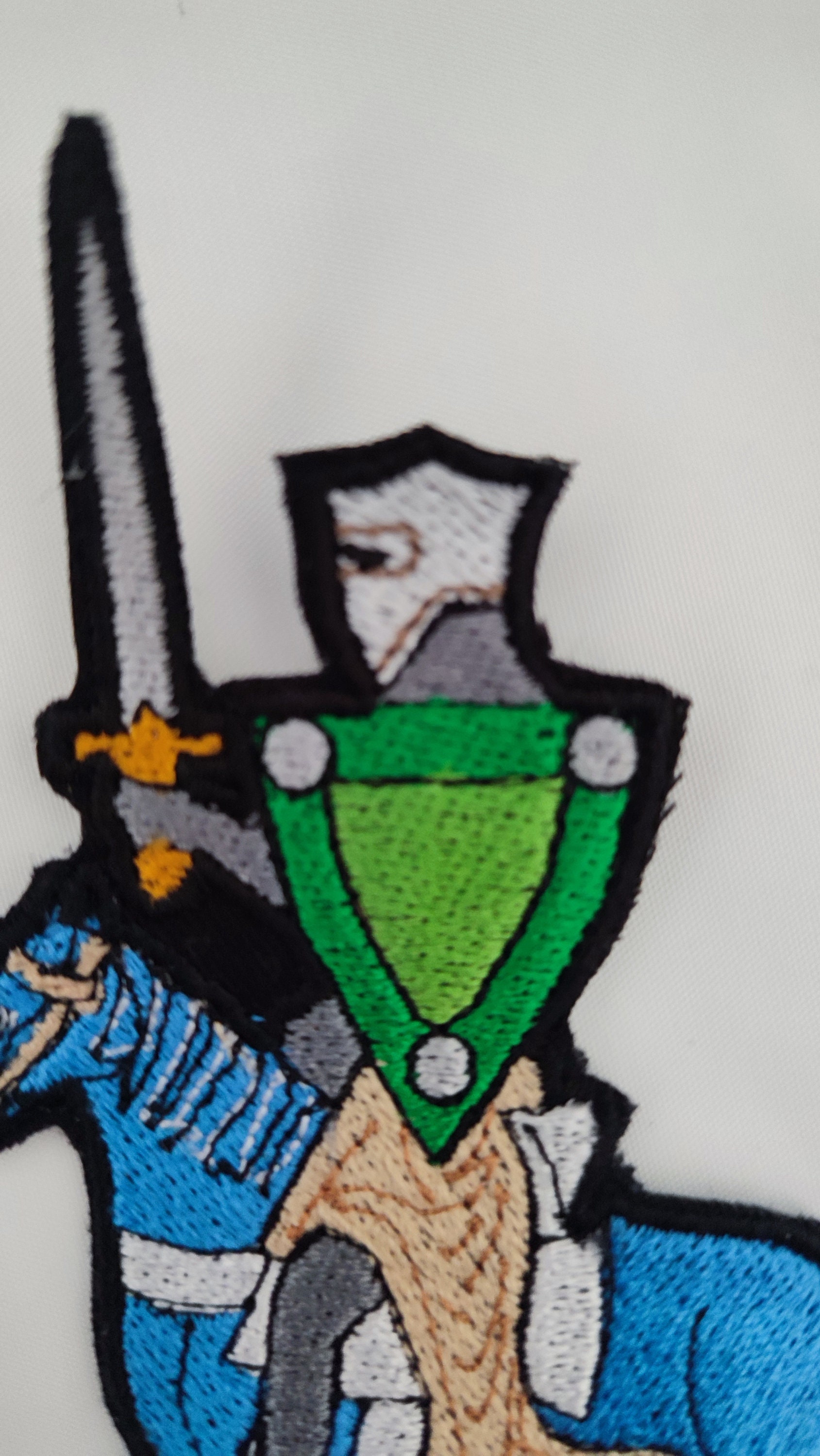 Medieval Art the Green Knight on the Blue Horse Digital Embroidery File ...