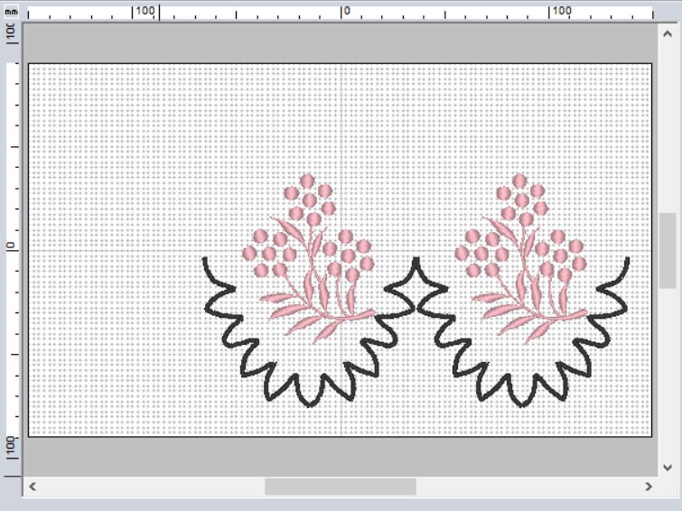 Digital Pattern Regency Flower Border With Scalloped Edges - Etsy