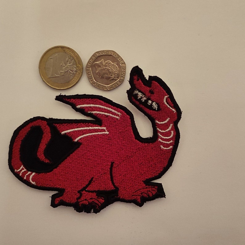 Medieval Art Red Dragon Iron On/sew on Patch - Etsy