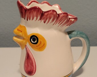 Deruta Rooster Pitcher - Etsy