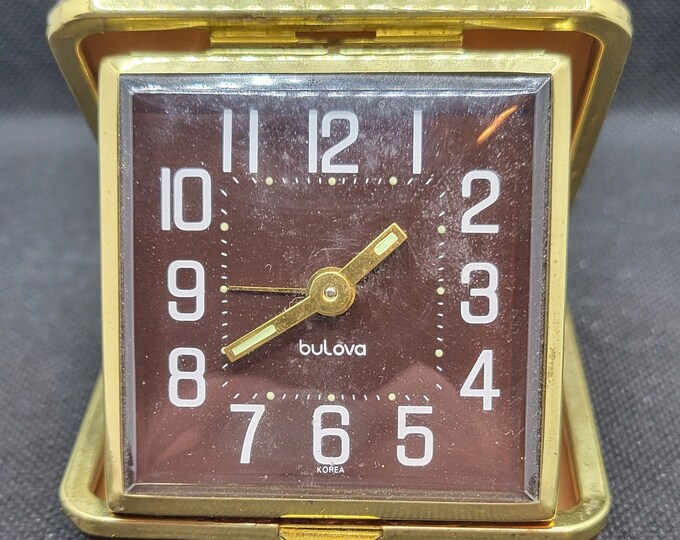 Vintage Bulova Travel Alarm Clock ---60's - Etsy