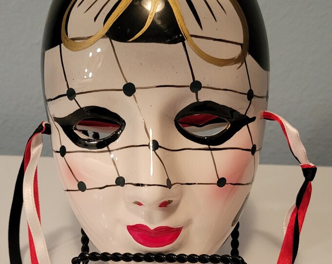 Ceramic Mardi Gras Hand Painted Mask - Etsy