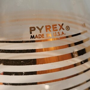 Pyrex Mid Century Gold Stripped Carafe - Etsy