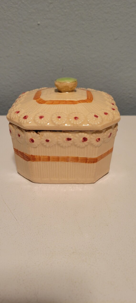 vintage japanese ceramic trinket - Gem