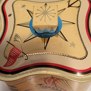 Covered Vintage Metal Cookie / Cracker Tin - Etsy