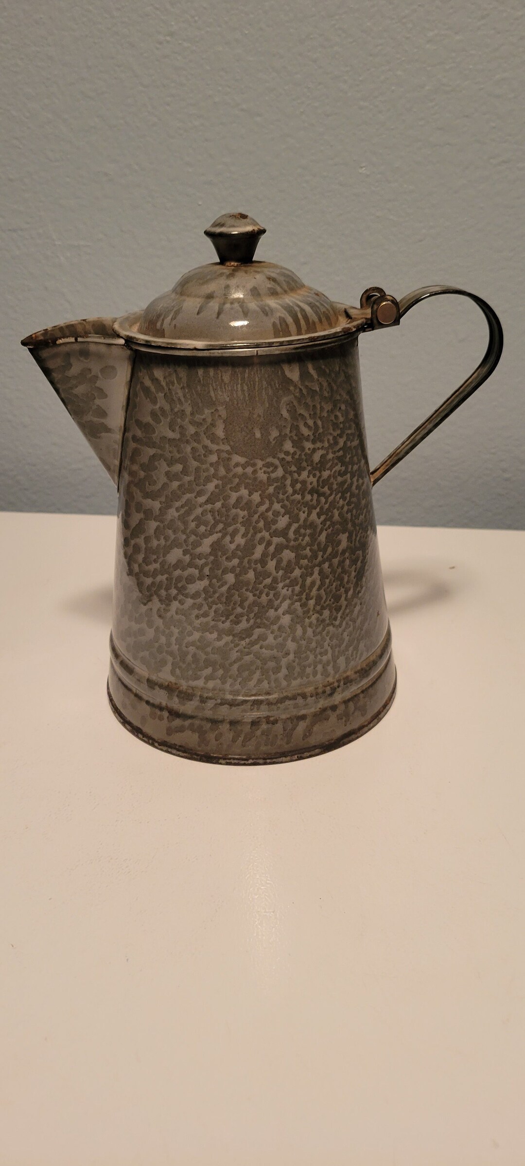 Vintage Small Enamel Coffee Pot - Etsy