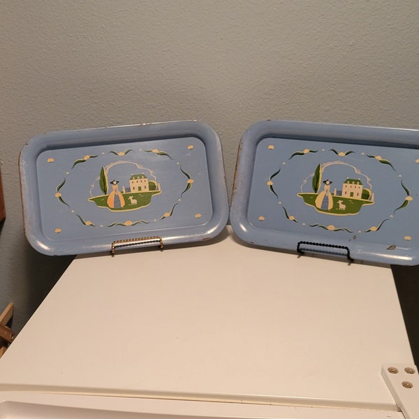 Vintage Metal Tray - Etsy