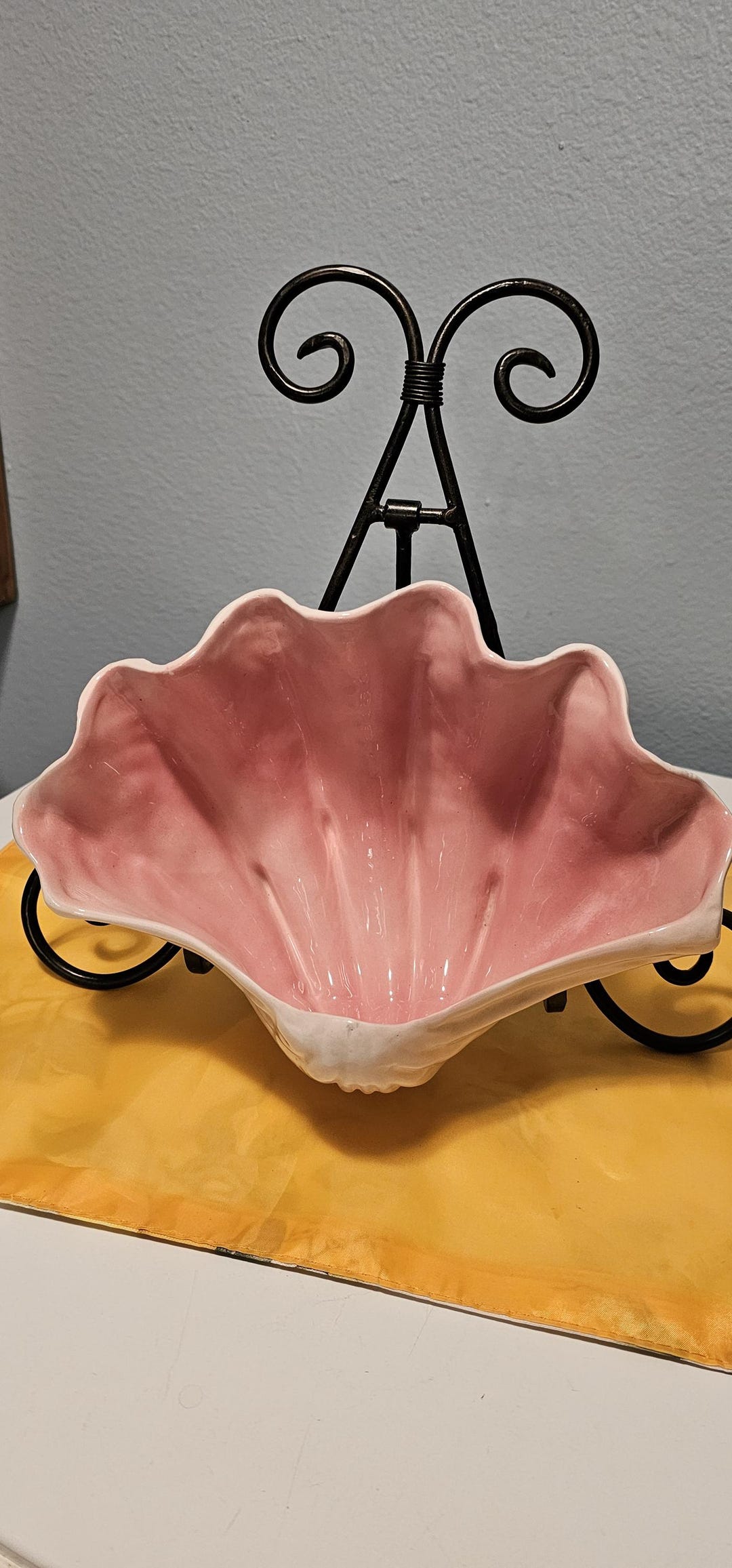 Seashell Beautiful Pink and White Shell Bowl From Italy - Etsy